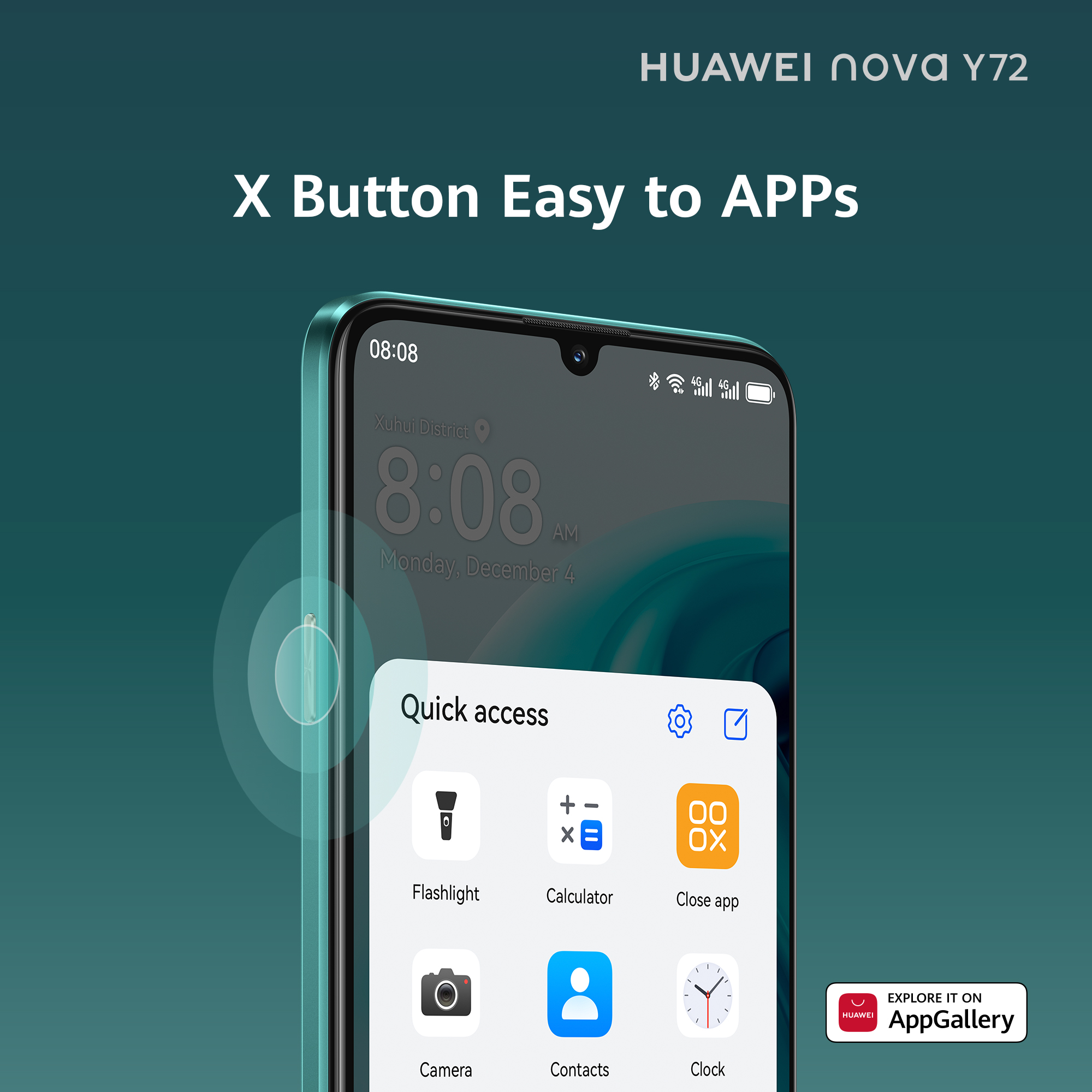 Available Tomorrow! HUAWEI nova Y72 with X Button! - HelloExpress.net