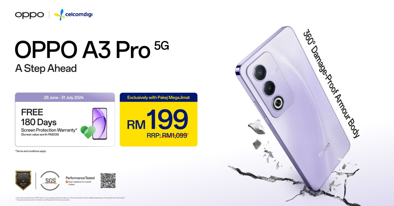 OPPO A3 Pro 5G Now Available for Pre-order at CelcomDigi in Malaysia ...